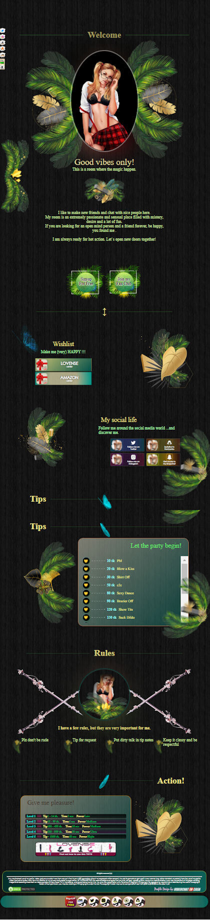 Diseño 113 - perfil VideoChat Chaturbate ya creado - Video Chat en Casa